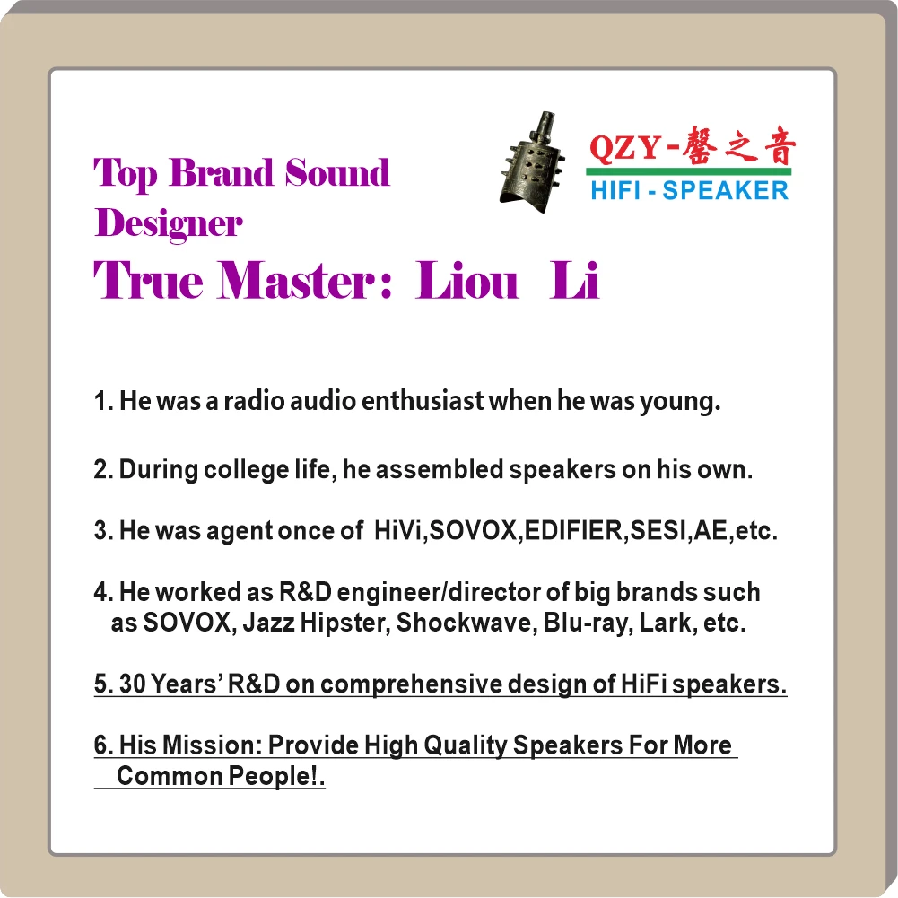 QZY Master Rich Sound Professional Powerful Detailed Powered Studio ...