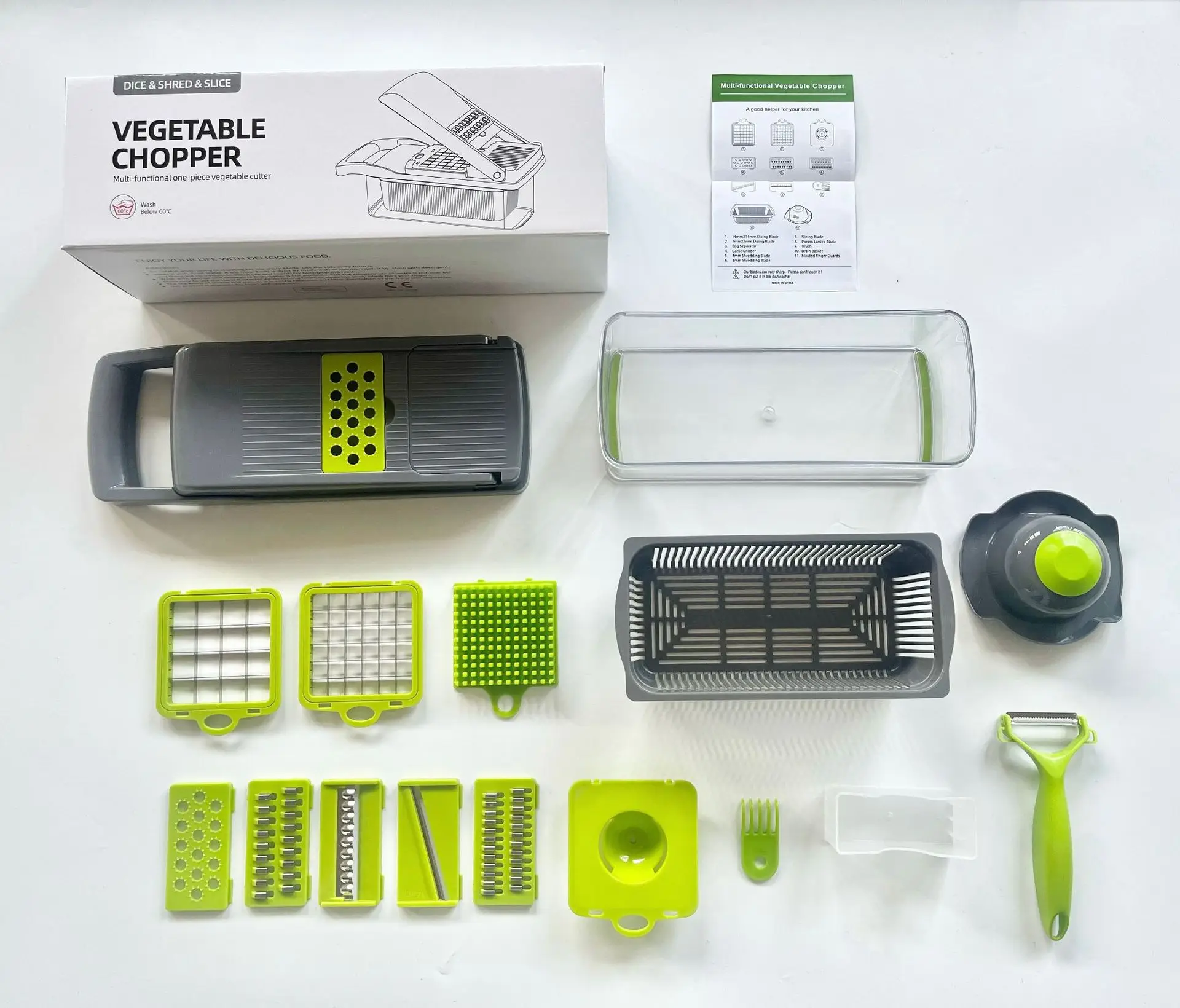 Durable Fullstar Vegetable Chopper Dicer Mandoline Slicer Multifunction Vegetable Chopper 16 In ...