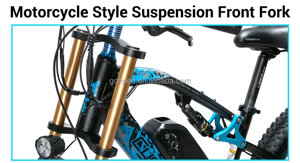 Full Suspension Ebike Alloy Aluminum Frame 750w Electric Mountain Bike Fat Tire E Bike Eu Stock ...