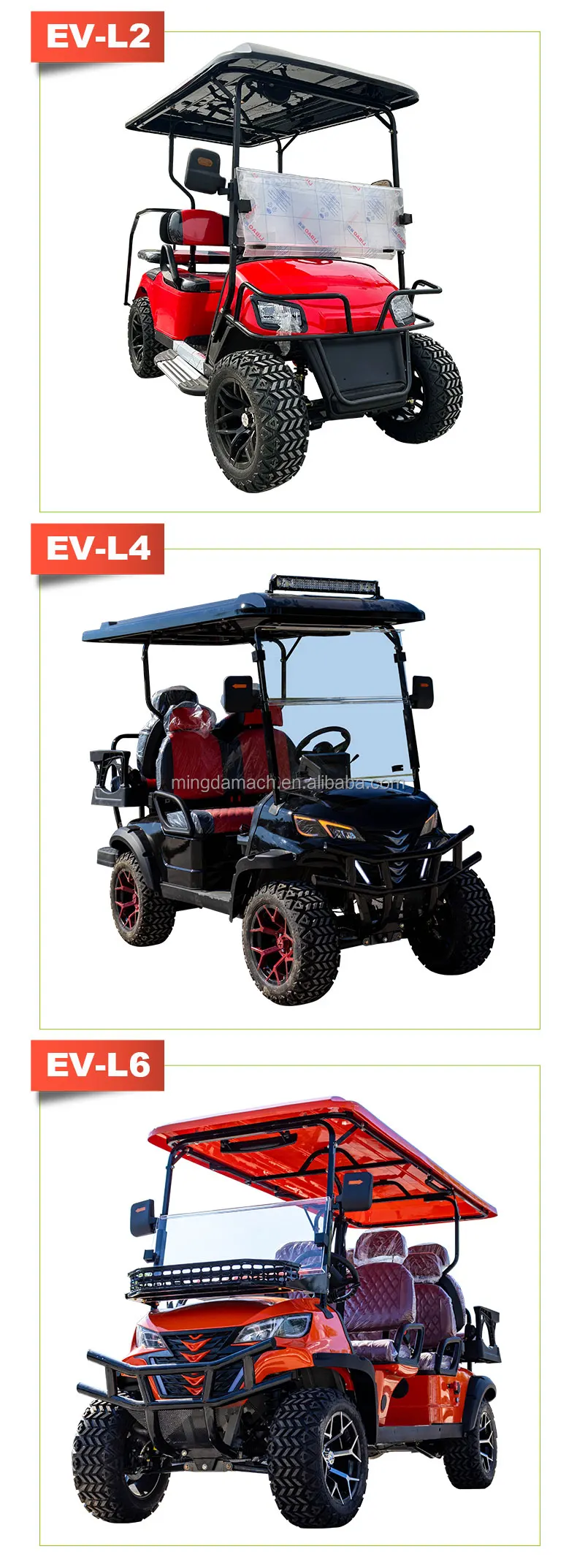 6 Seater Golf Cart - High Power, Street Legal, and Customizable