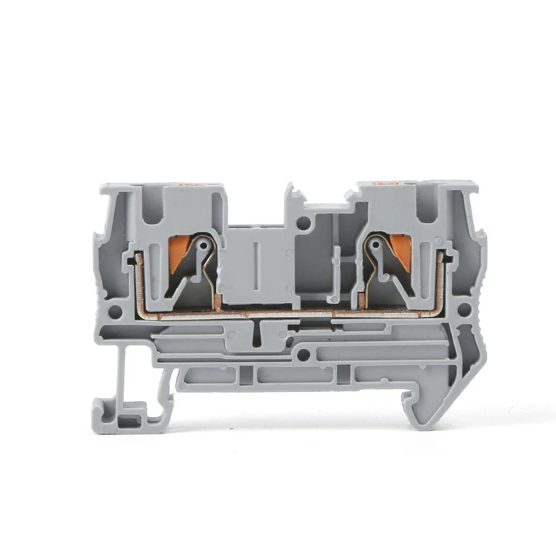 Din rail push in terminal block miniature quick ground terminals ...