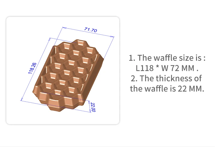 Commercial Electric Honeycomb Waffle Machine Non-stick Waffle Cake ...