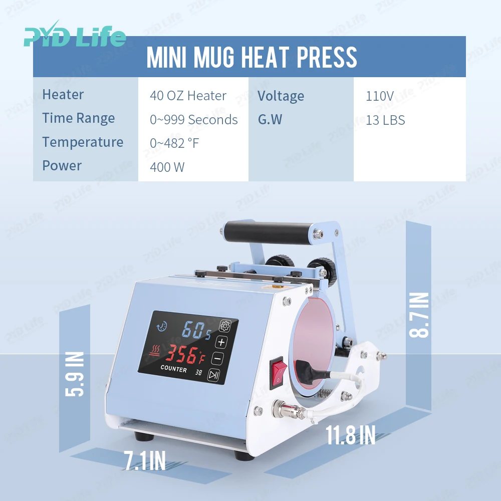 PYD Life Tumbler Heat Press - Efficient Sublimation Printing