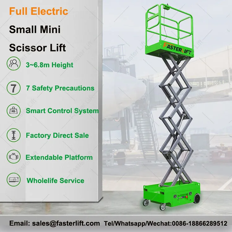 Faster Lift 6-16m Genie JLG Man Aerial Platform Electric Hydraulic ...