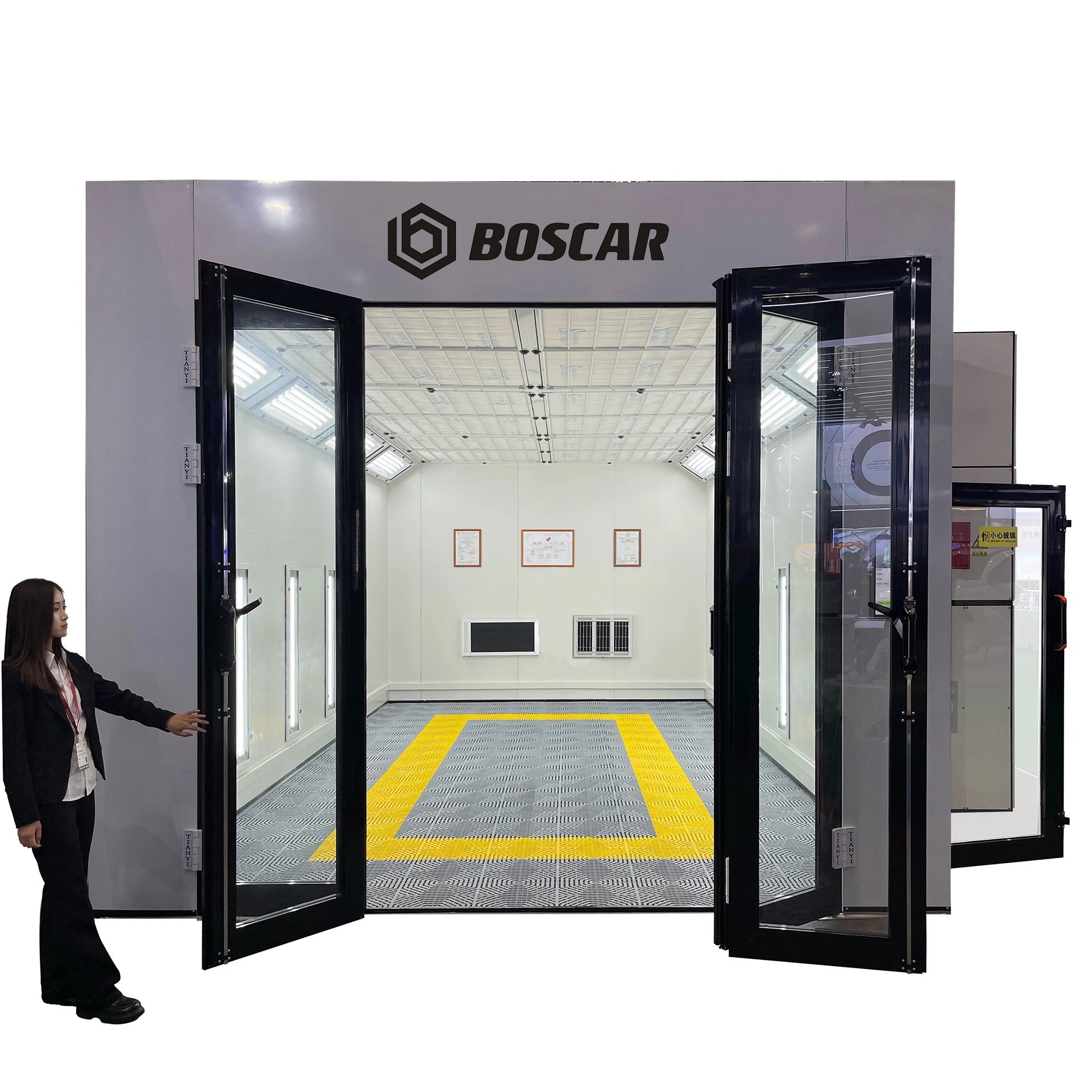 Luxury Spray Booth with Updated Wall Panel 7m/8m/9m Car Paint Room ...