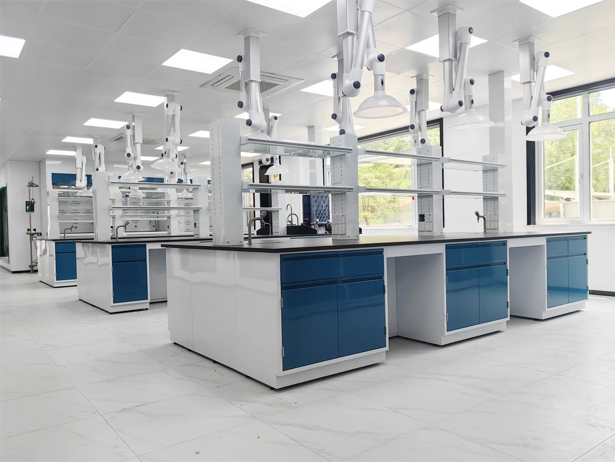 Wood Steel Laboratory Table Workbench Chemical Resistant Lab Top Work ...