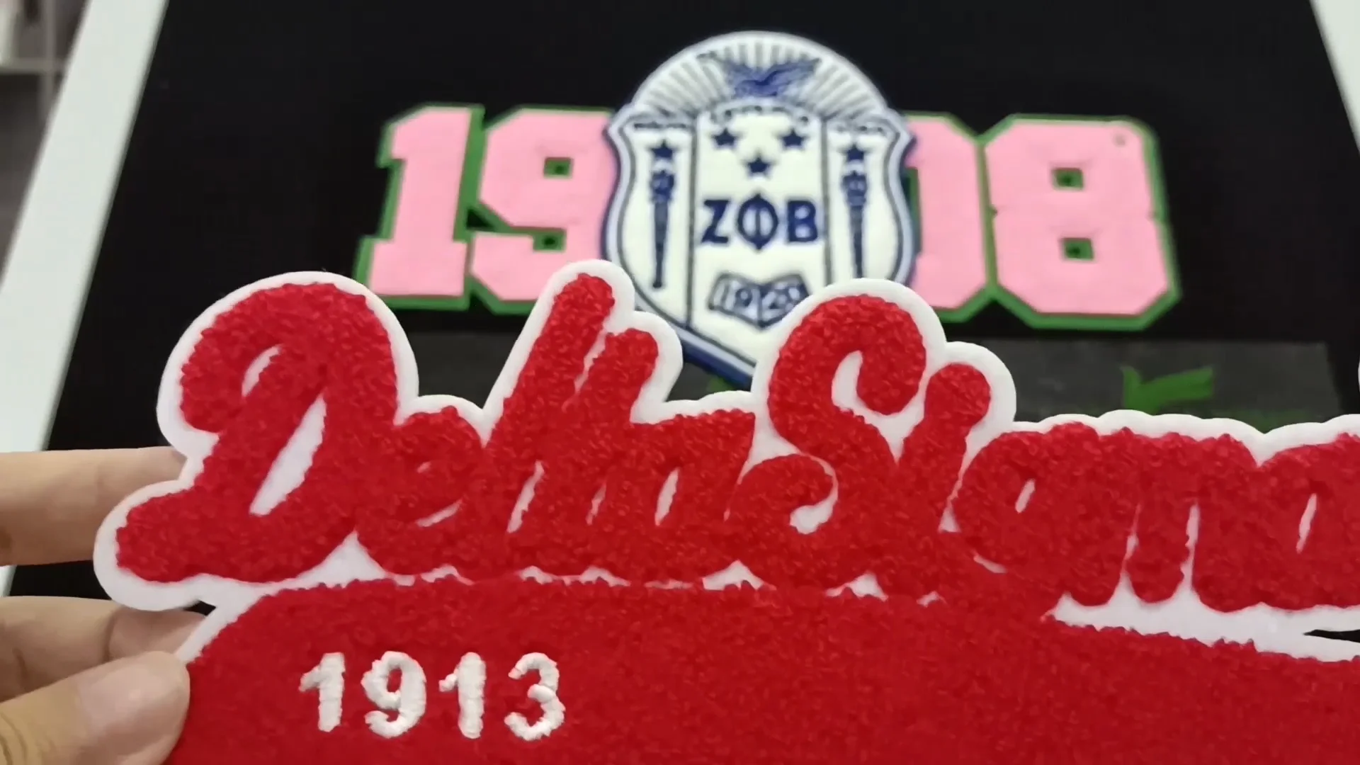 Wholesale Custom Towel Chenille Patch 1908 Number Embroidered Heat Press Large Designer ...