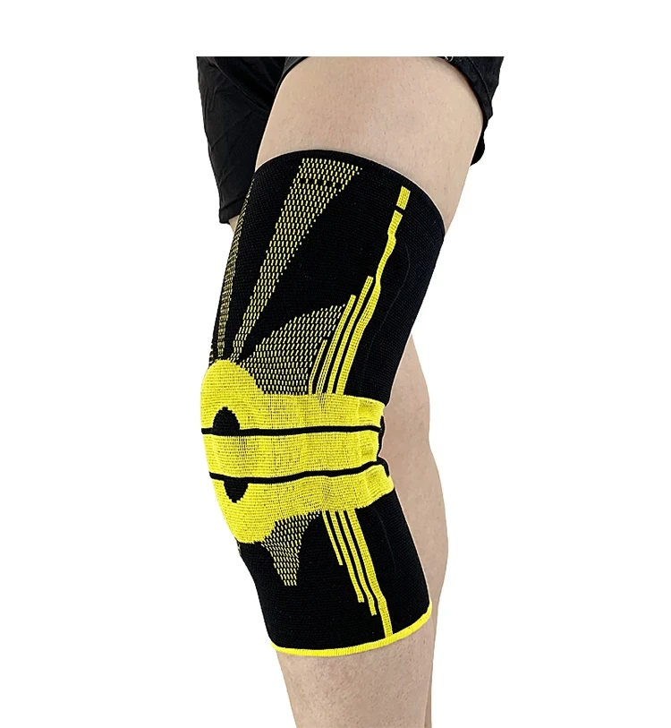Knitted Nylon Knee Protector Sports Knee Support Compression Sleeve ...