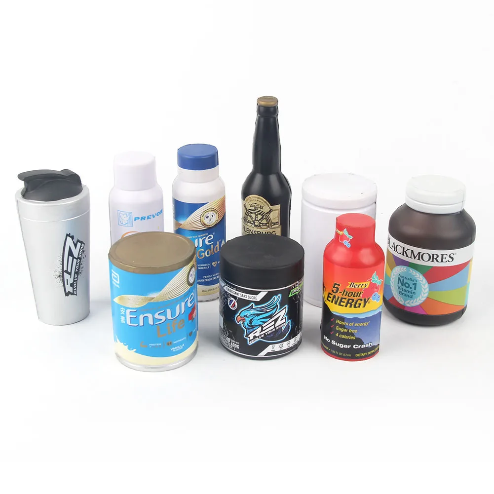 Custom Bottle Shape Color Printing Logo Promotional Toys Jar Stress ...