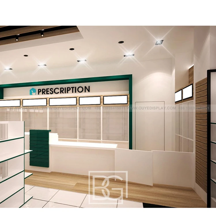 Pharmacy Counters Display Cabinet - Benson Custom Shelves