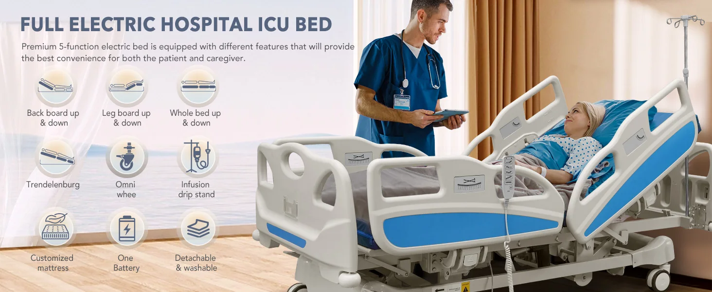KANGSHEN Multi Function Electric ICU Hospital Bed - GS-836