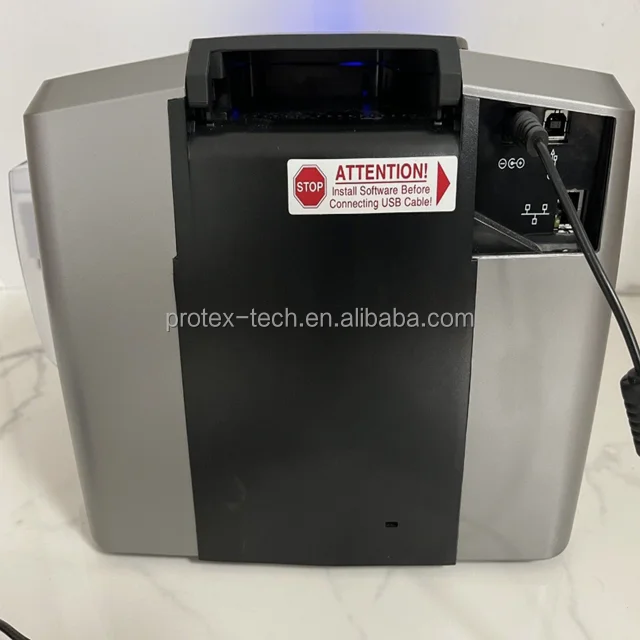 HidFargo DTC1250e Plastic ID Card Printer Single-Sided Solution for ...