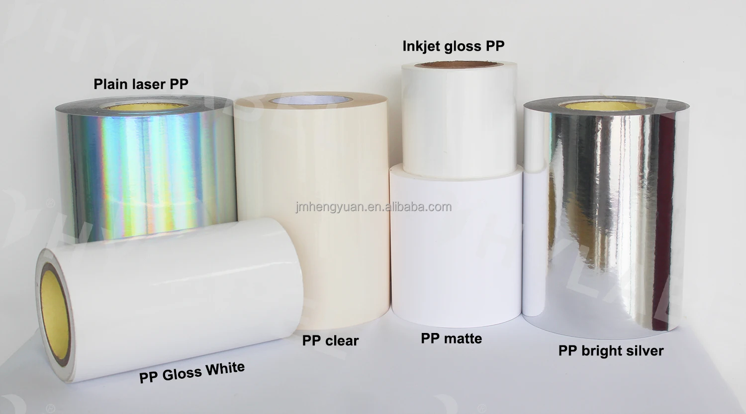 HY White PP Polypropylene Label High Gloss Film Label Jumbo Paper Self ...
