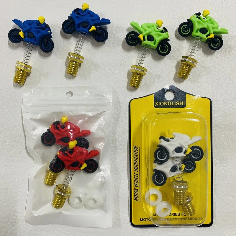 Motorcycle Modified Screw Decorative Spring Doll Ornaments