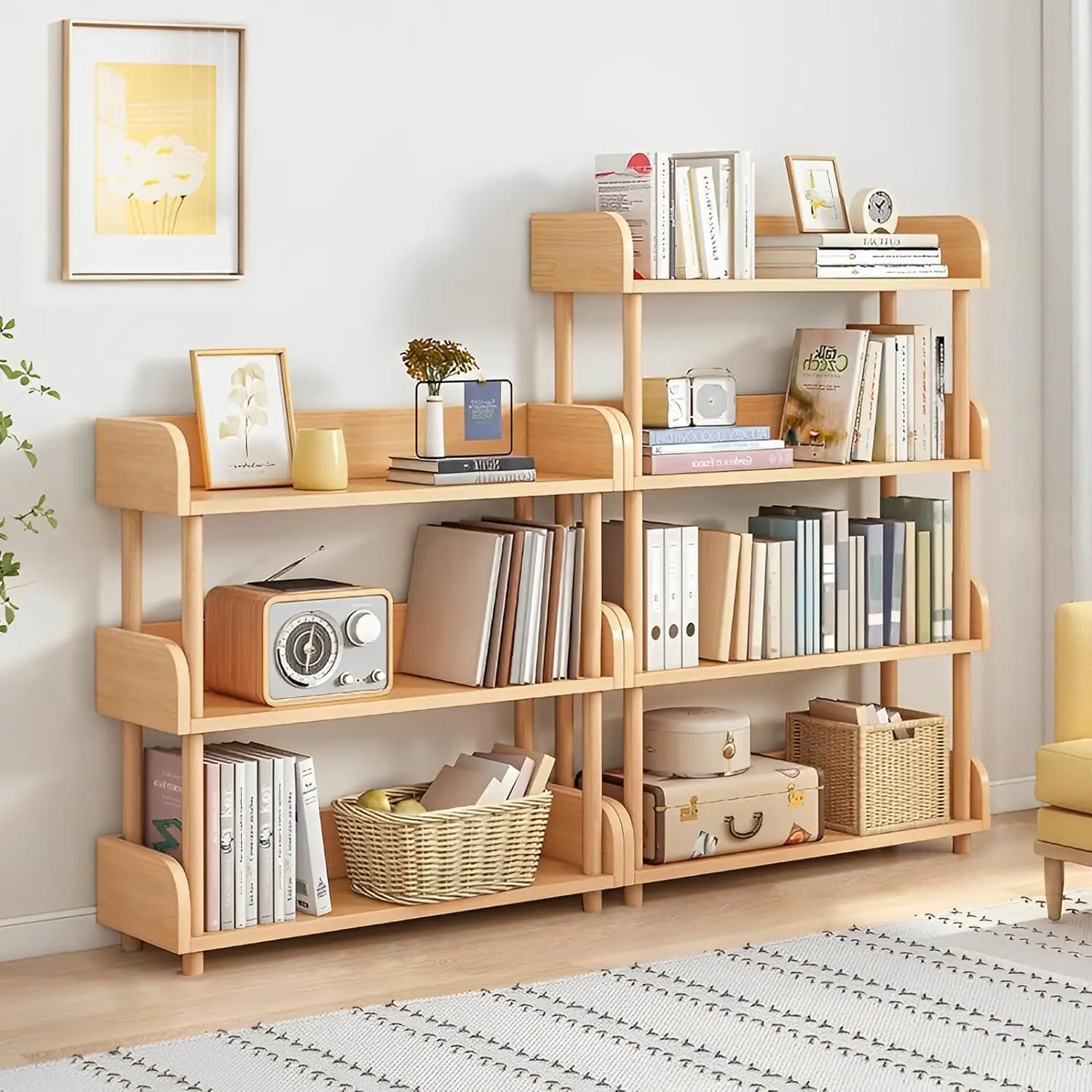 Eco-friendly 4-Tier Bookcase - Stylish Storage Solution