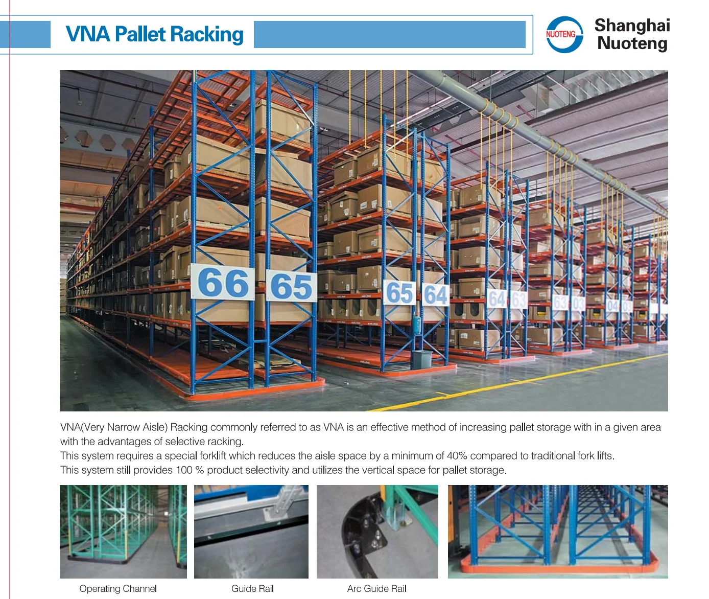 Custom Heavy Duty Warehouse Racking System Steel Vna Pallet Racking ...