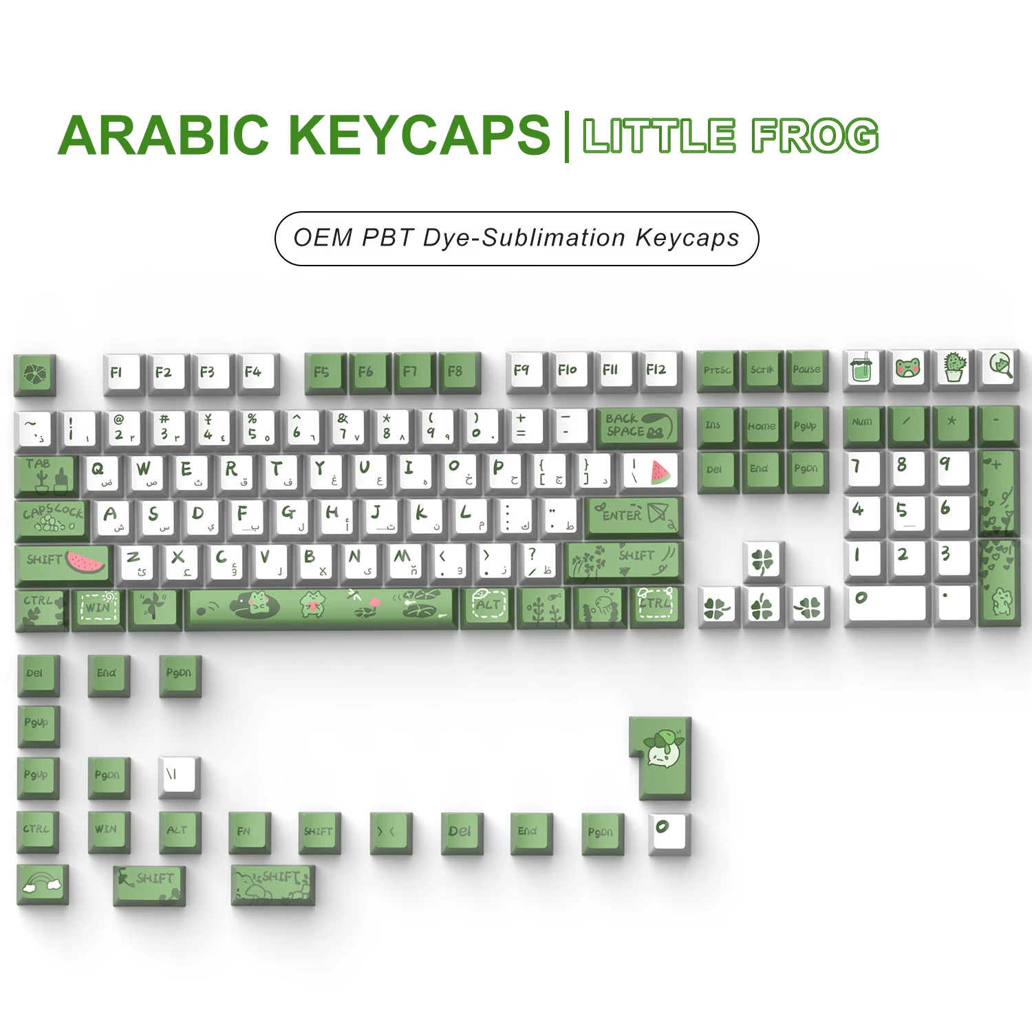 129 Keys Mechanical Keyboard Coral Oem Dye Sublimation Arabic Pbt ...