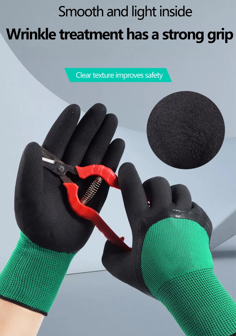 Sunnyhope Thirteen Needle Latex Foam Gloves Garden Work Gloves For ...