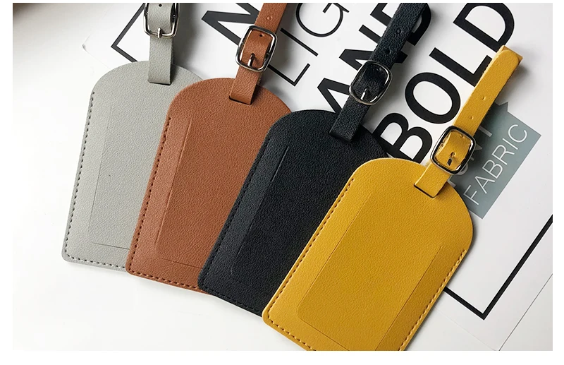 Custom Soft Faux Leather Name Luggage Tags - Popular Baggages Tag with ...