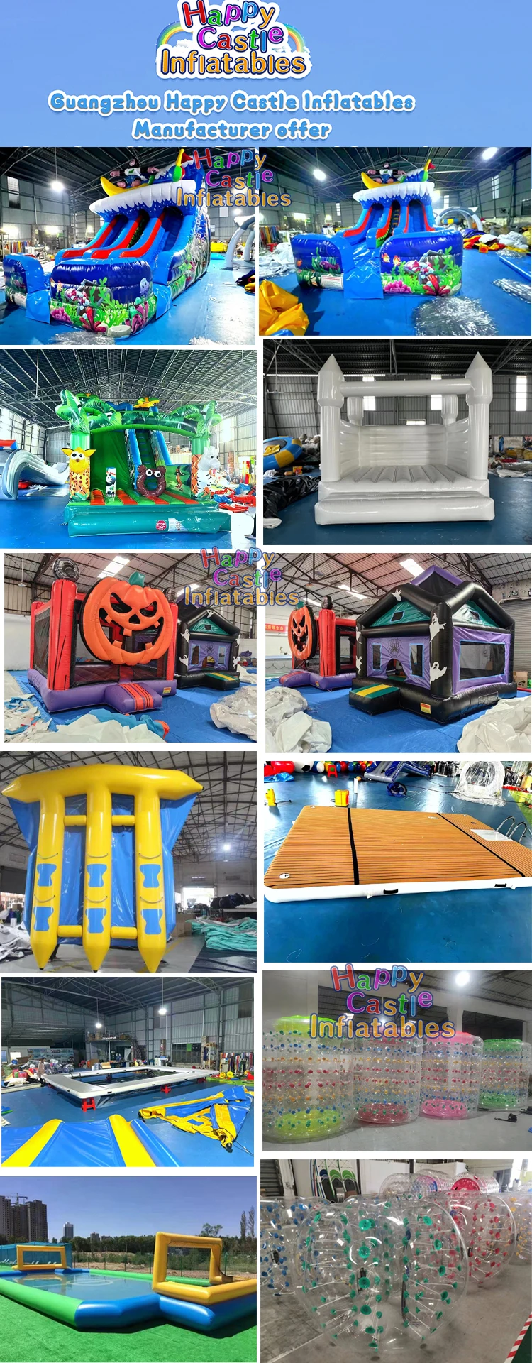 Custom Large Inflatable Aqua Park & Water Slide for Rentals - OEM Available