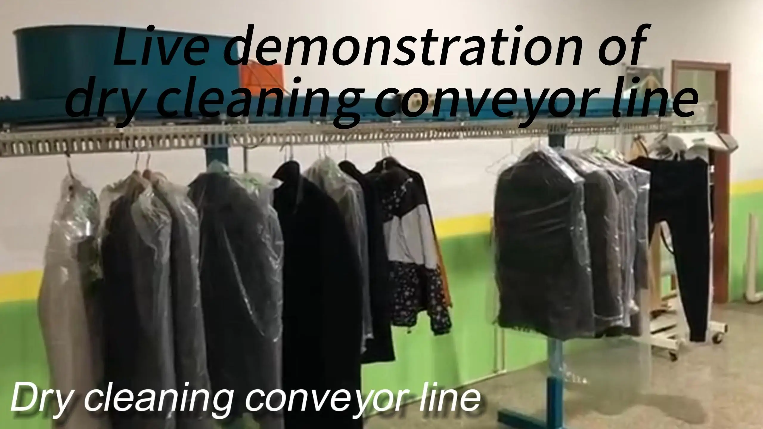 Hanging Small Garment Overhead Conveyor Dry Cleaning Conveyor Systems ...