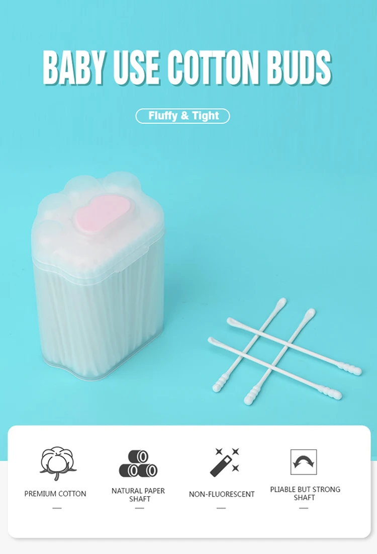 Custom Label Good Quality Q-tips Cotton Swabs For Eyeliner Cotton Bud ...