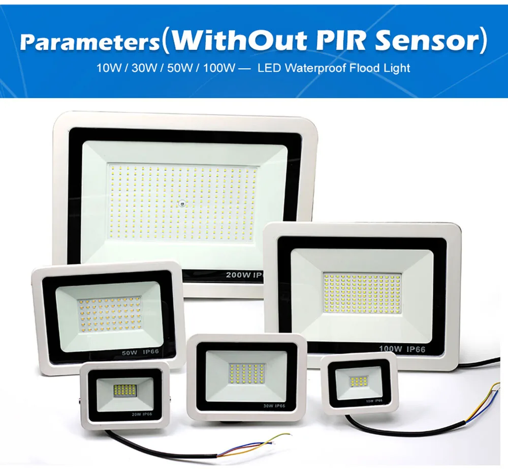 Pir Sensor Led Floodlight Waterproof Security Spotlight 10w 30w 50w ...