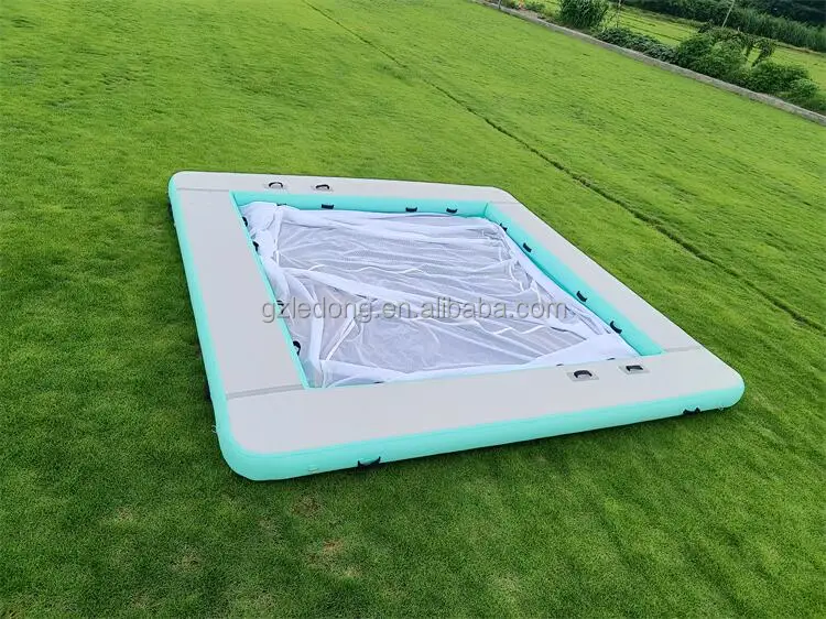 Pvc Sea/lake Floating Inflatable Swimming Pool Rectangular Inflatable ...
