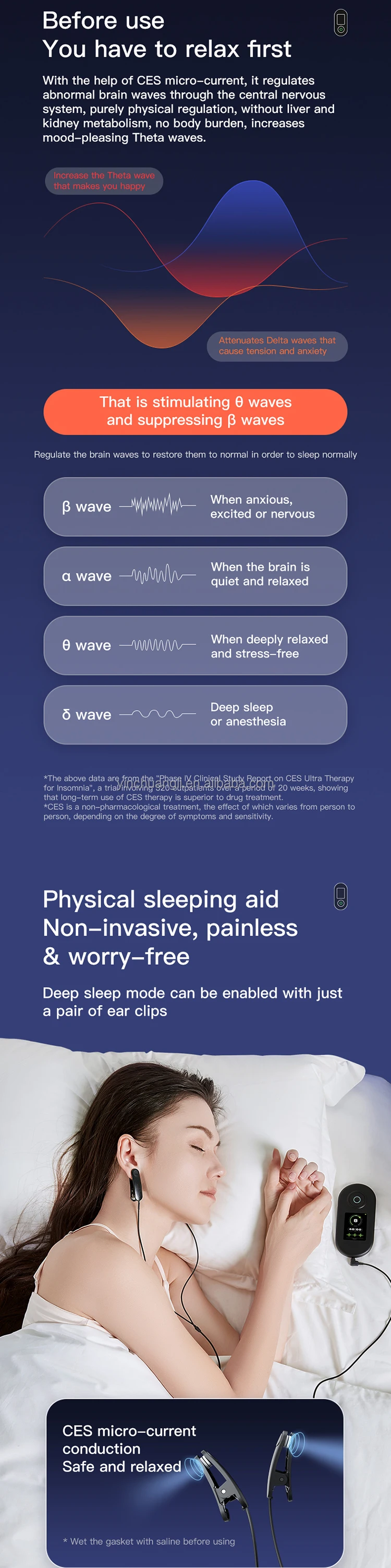 Wholesale Anxiety Depression Insomnia Ces Physical Therapy Device ...