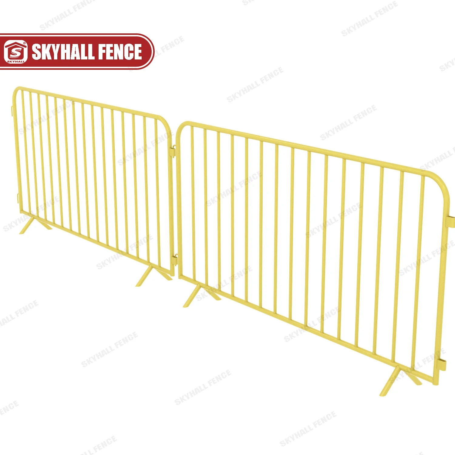 Yellow Powder Coated Galvanized Removable Safety and Crowd Control ...