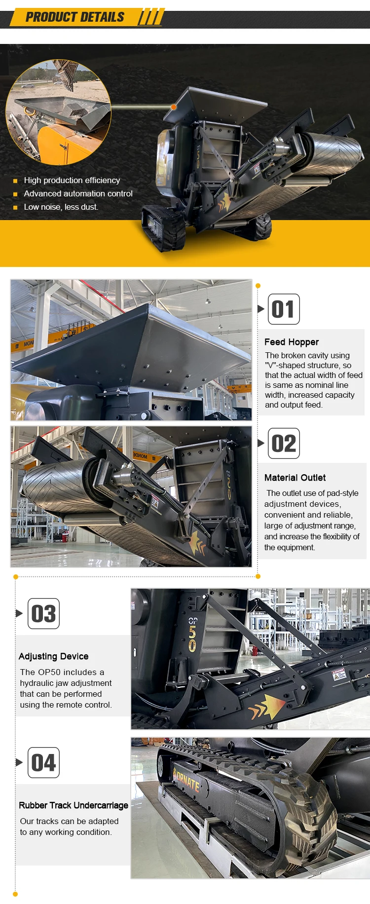 MONDE OP50 Portable Concrete Crusher - Efficient & Durable