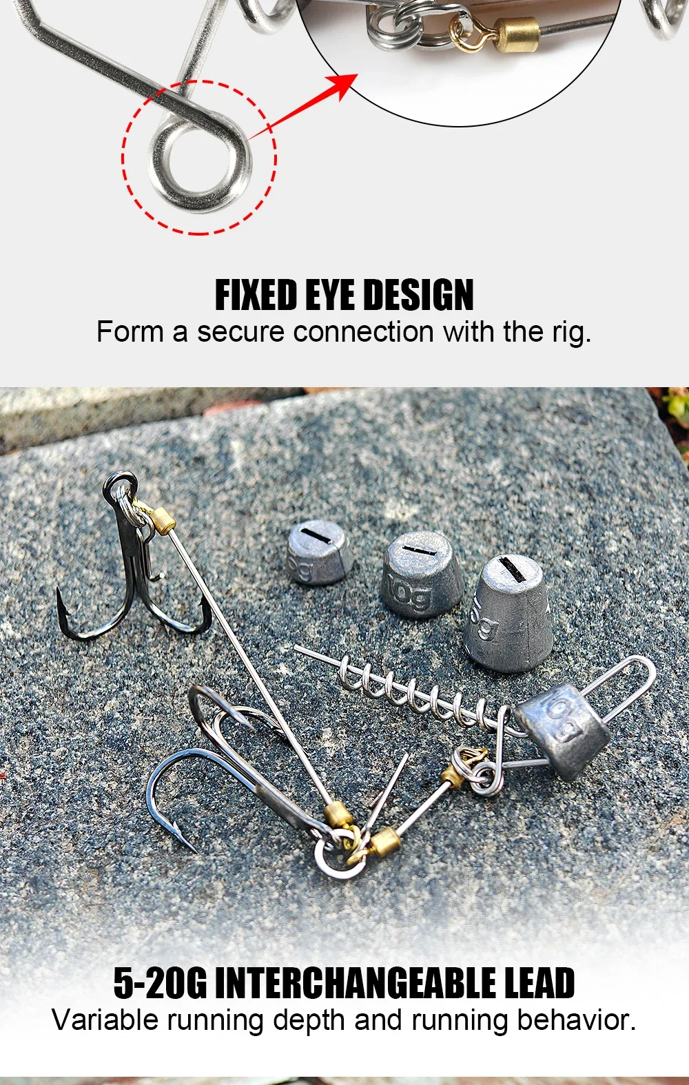 Spinpoler The Pike System Stinger Rigs With Lead Weight Sinker Curltail ...