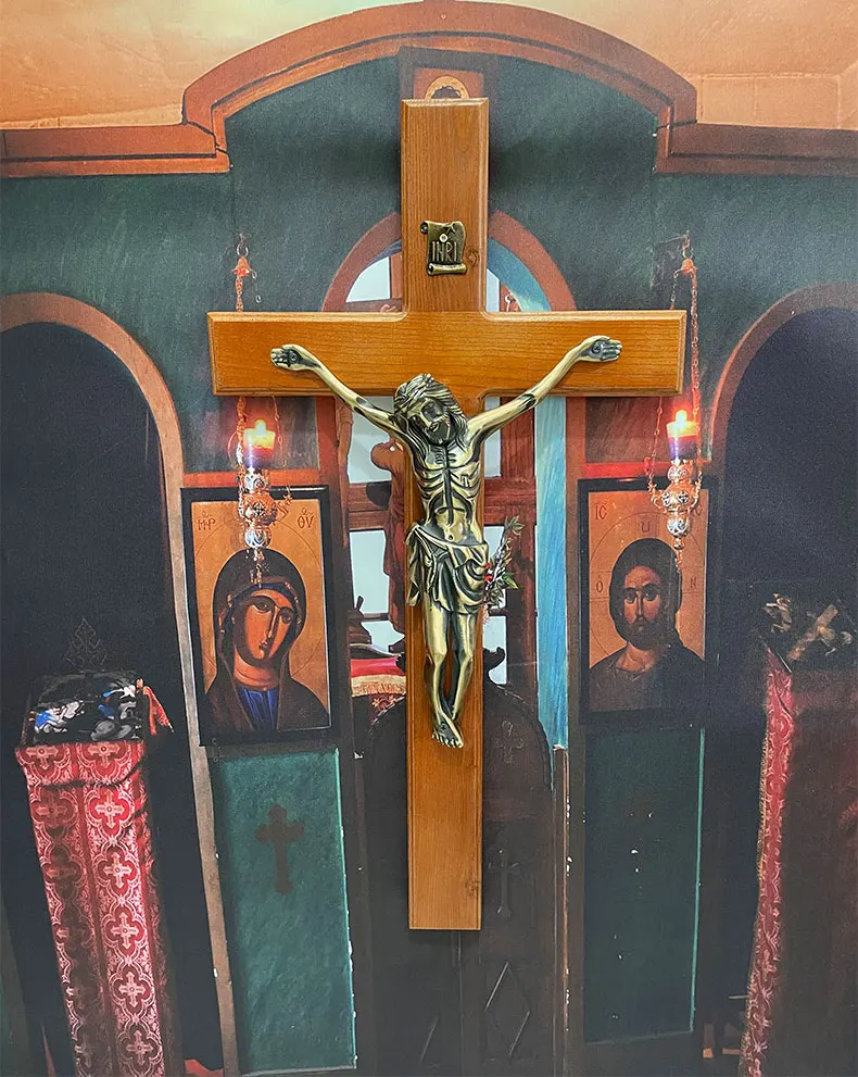 HT China Factory Cheap Brown Church Wall Hanging Home Decoration Pray ...