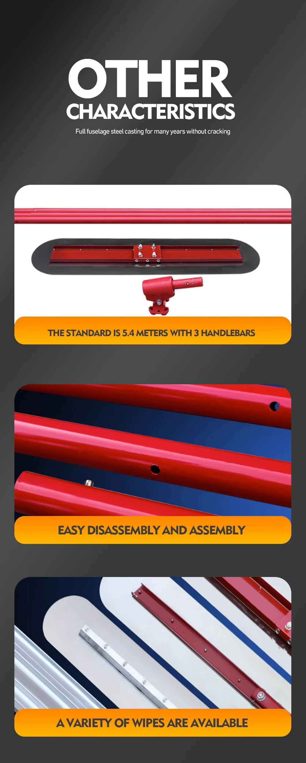 Concrete Push-pull Leveling Rod Ruler Longer Concrete Cement Floor ...