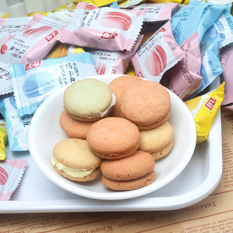 376g Mixed Flavor Mixed Biscuits Halal Food Macaron Sandwich Biscuits ...