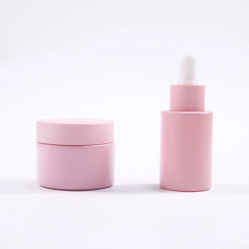 Matte Frosted Pink Skincare Packaging - 30ml to 120ml