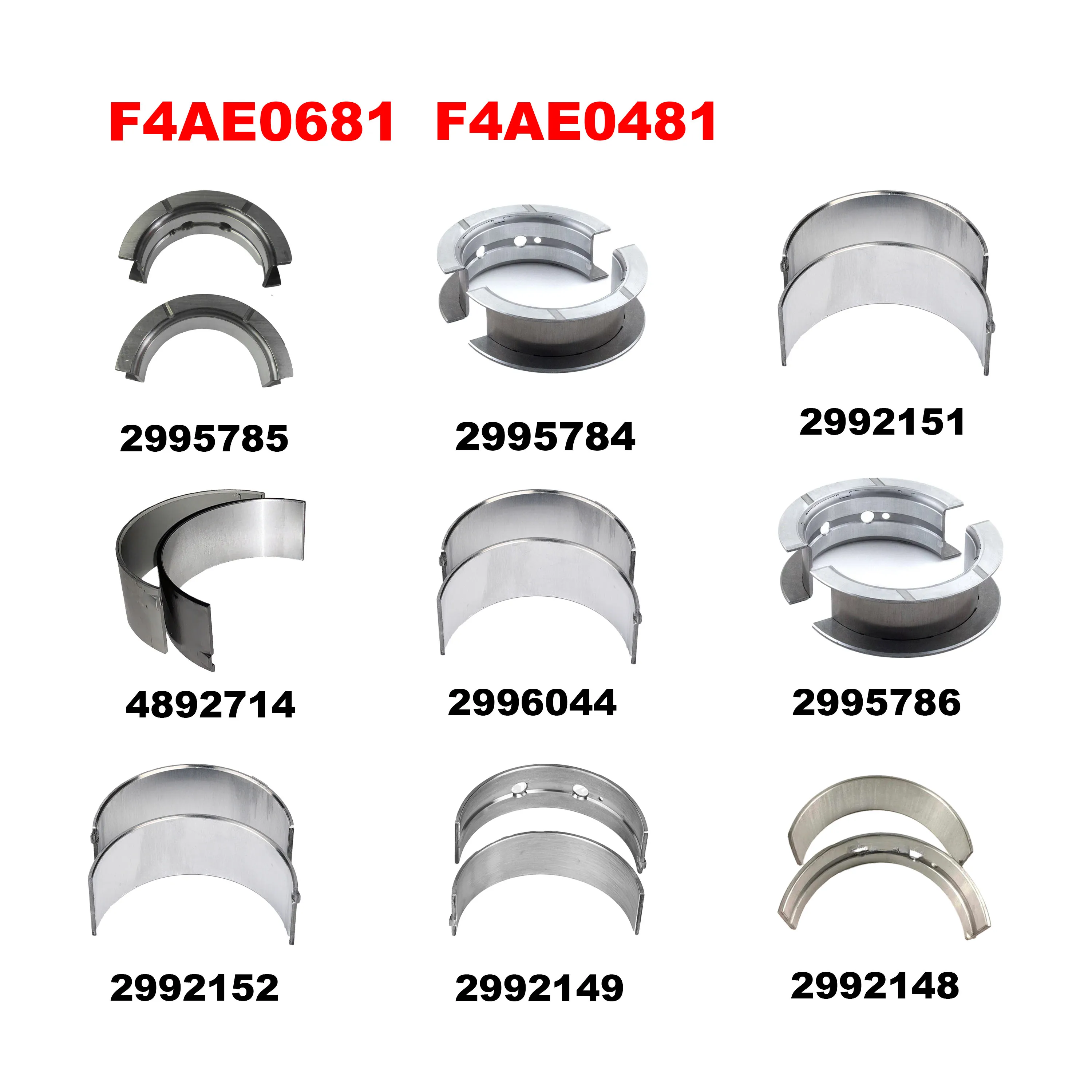 4668570 4718618 4573049 4536228 Kit de cojinetes de arbustos de árbol ...