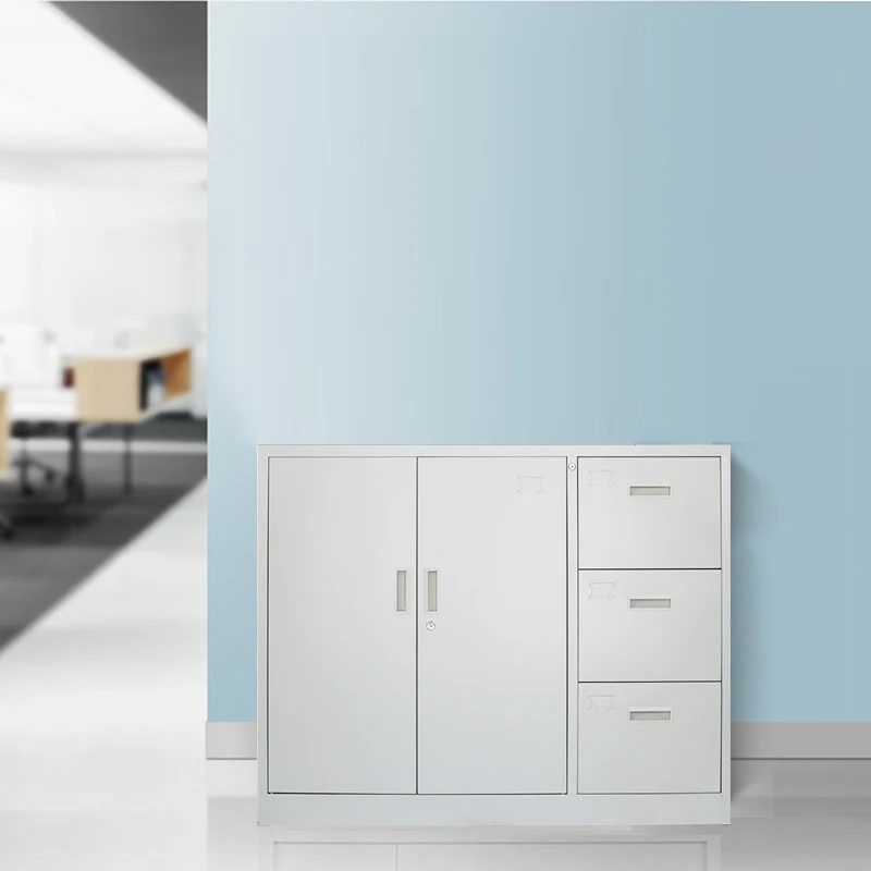 3 Drawers 2 Door Vertical Office Storage Cabinetadjustable Shelves ...