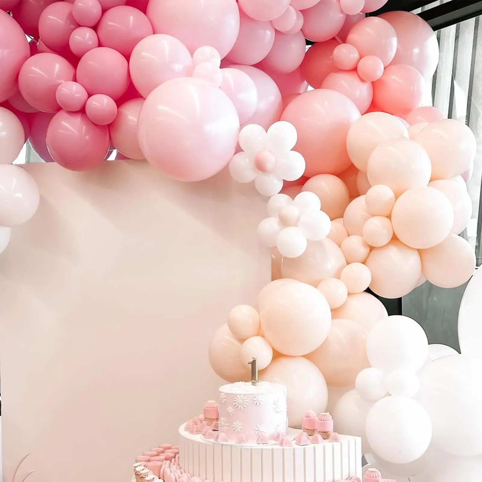 Pink Balloon Garland Rose Pastel Pink Party Balloons Girl Boho Wedding ...