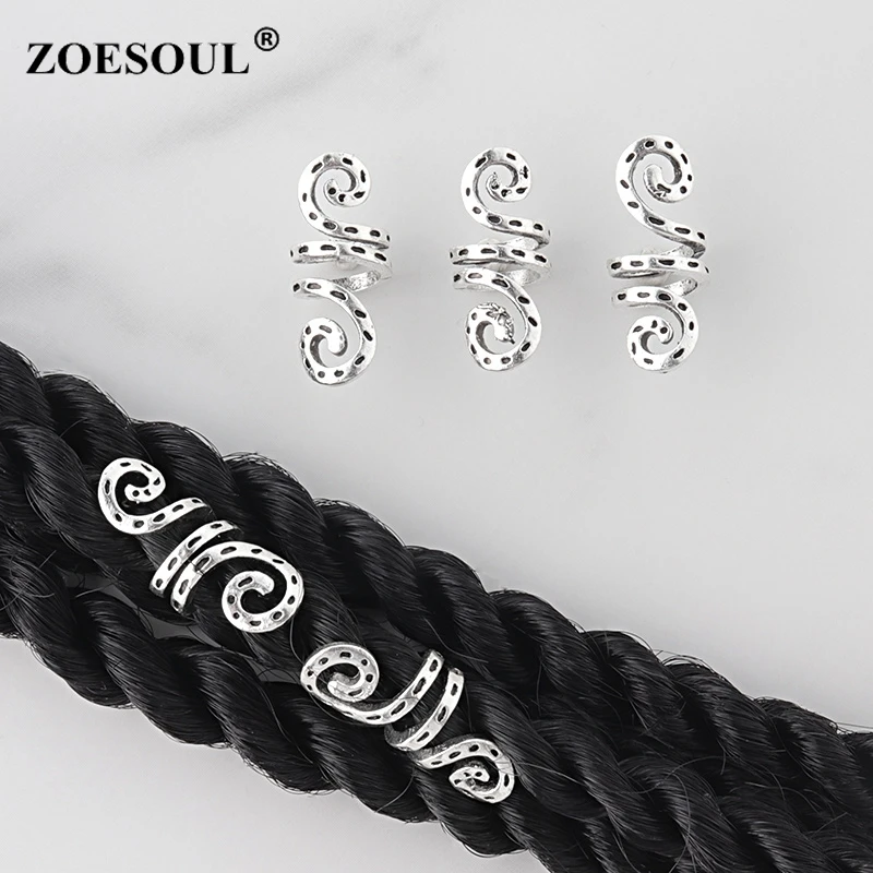 Celtic Viking Spiral Hair Beads Rings 7mm Hole Vintage Spiral Hair ...