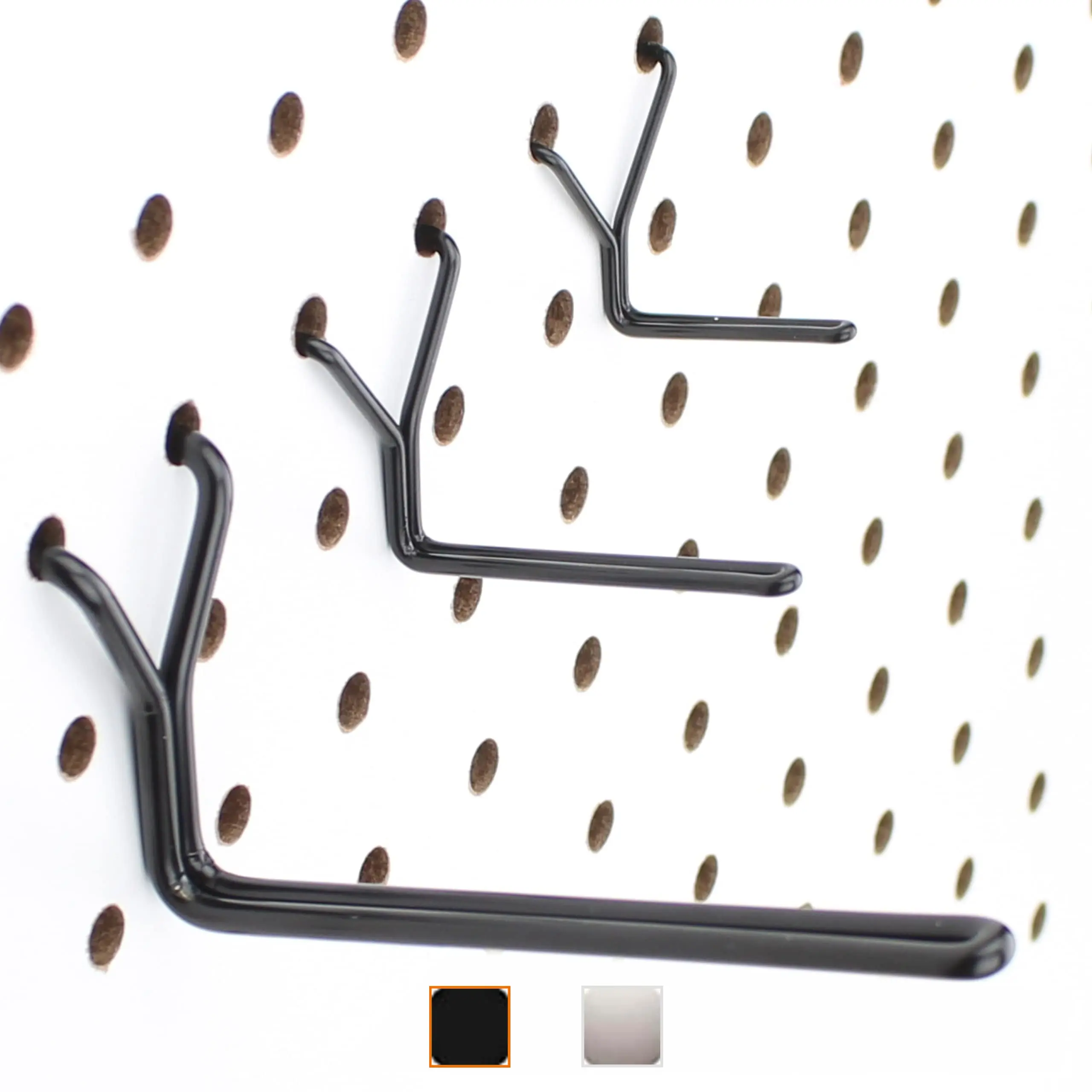 Double-Loop Pegboard Single Slatwall Hooks Metal Security Hanging ...