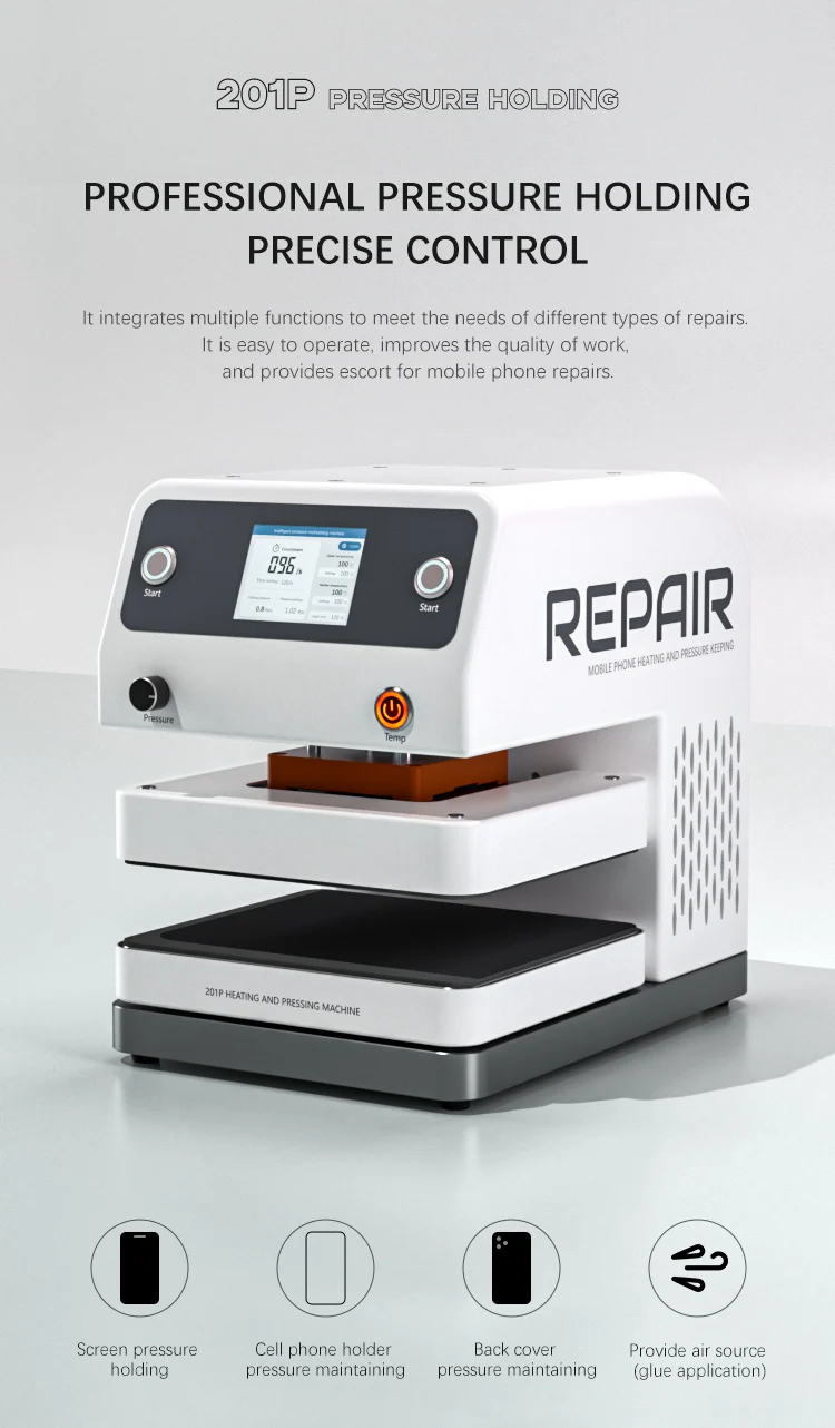 2025 New TBK201P Mobile Phone Screen Repair Machine Heating & Pressure ...