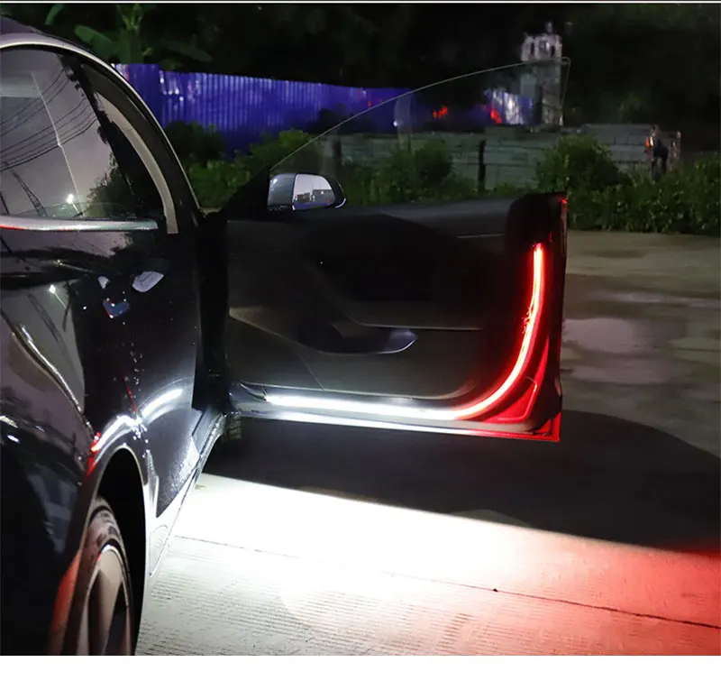 Universal White Red Strobe Car Led Lights Welcome Decor Lamp Strip ...