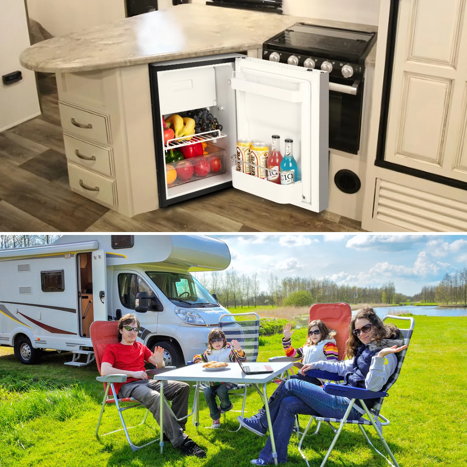 China Manufacturer Supply 80ltr Compressor Refrigerator Rv Built-in 12v ...