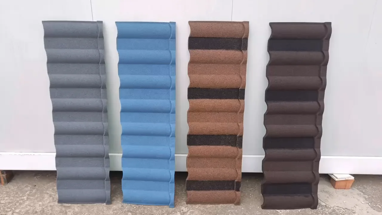 Lightweight Aluzinc Roofing Stone Coated Metal Roof Tiles Rust ...