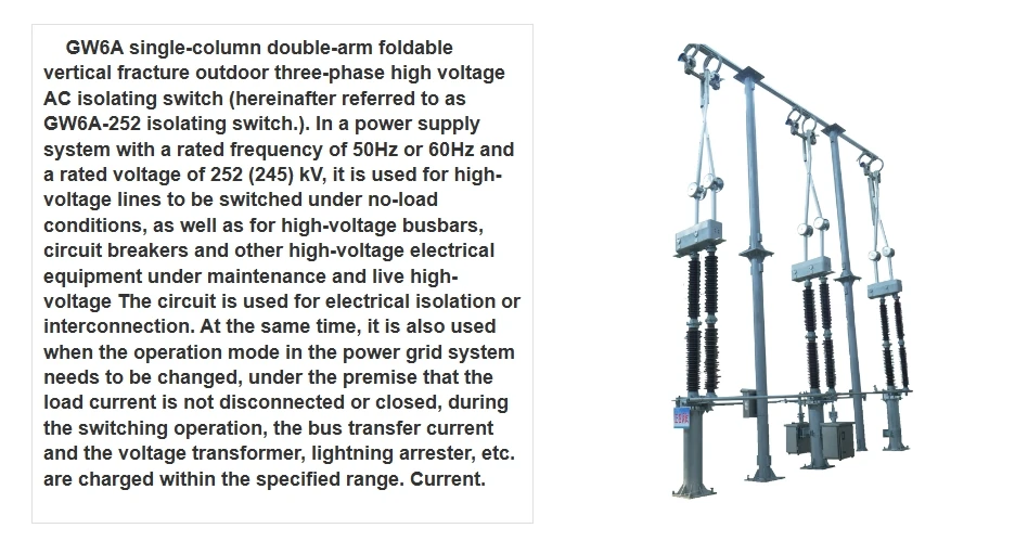 420kv-outdoors High Voltage Pantograph Disconnector - Buy Single Column ...