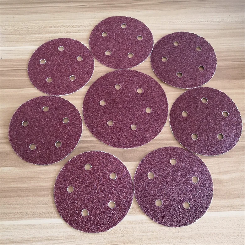 High Quality New Red Aluminium Oxide Sanding Disc With 6 Holes - Buy ...