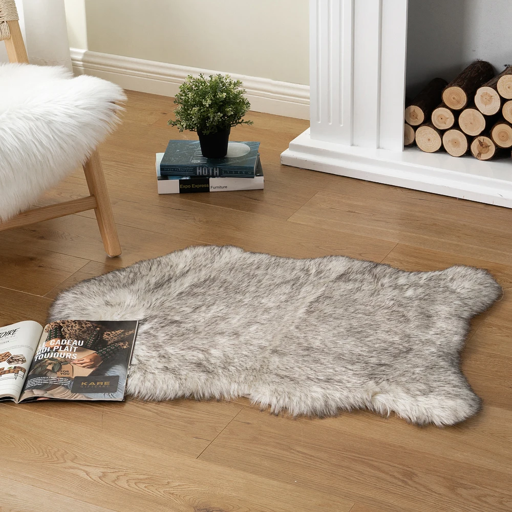 Ultra Soft Aesthetic Are Rug Faux Sheepskin Fur Fluffy Carpet Fuzzy Mat ...