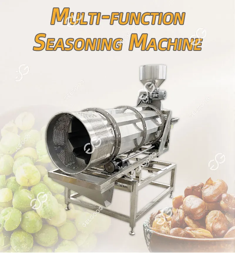Rotary Oil Coater Spraying Seasoning Machine With Oil Sprayer Feed Drum ...