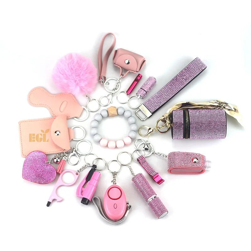 Wholesale Rhinestone Bling Self Defense Keychain Accessories